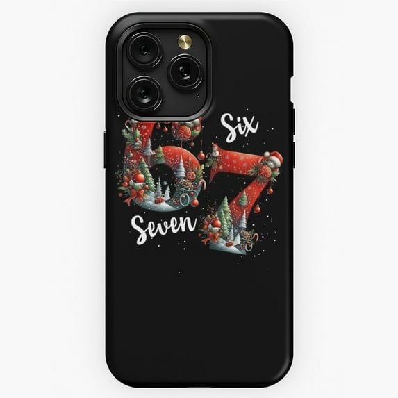 67 Christmas Trending Meme Saying Six Seven Costume Design iPhone Case ...