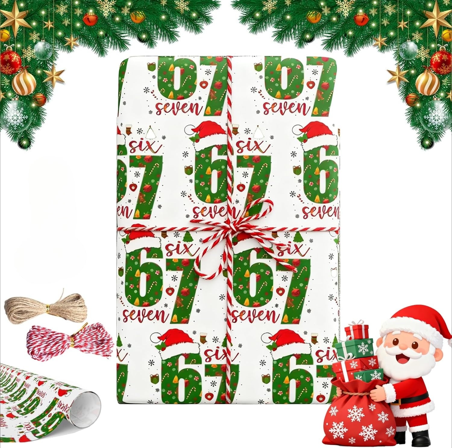 67 Christmas Wrapping Paper, 19 * 36 in 67 Meme Funny Teen Holiday Gift ...