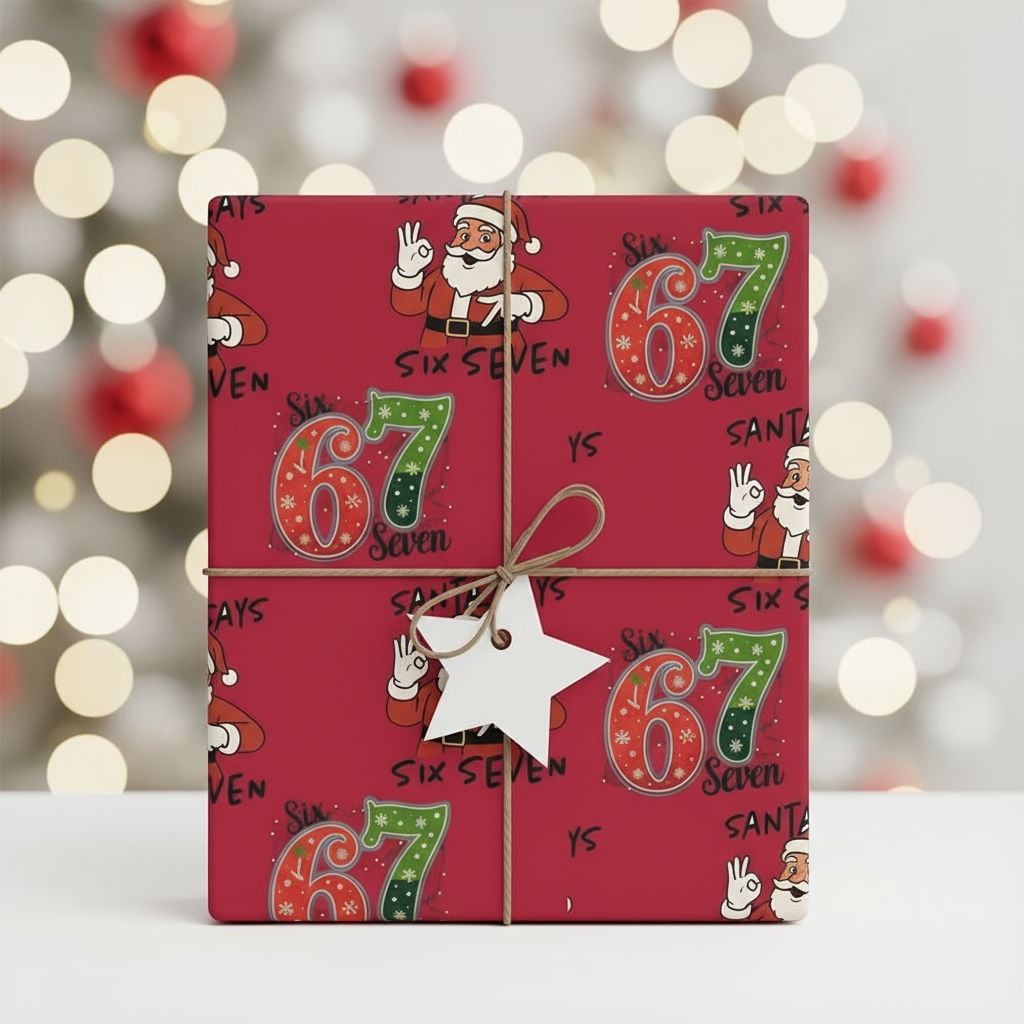 67 Christmas Wrapping Paper, 6 7 Funny Wrapping Paper Christmas, Xmas ...