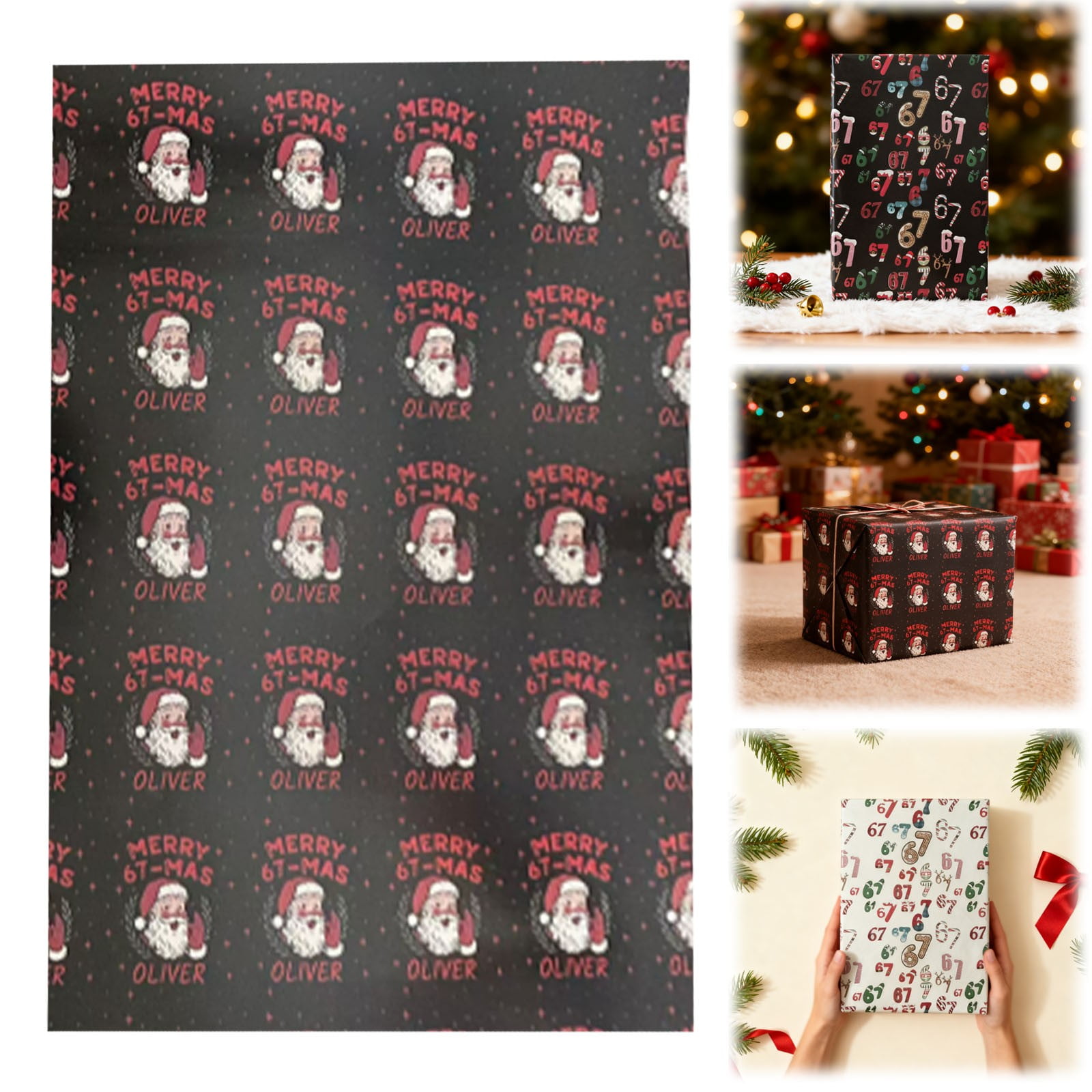 67 Christmas Wrapping Paper, 6 7 meme Wrapping Paper, 67 Meme Funny ...