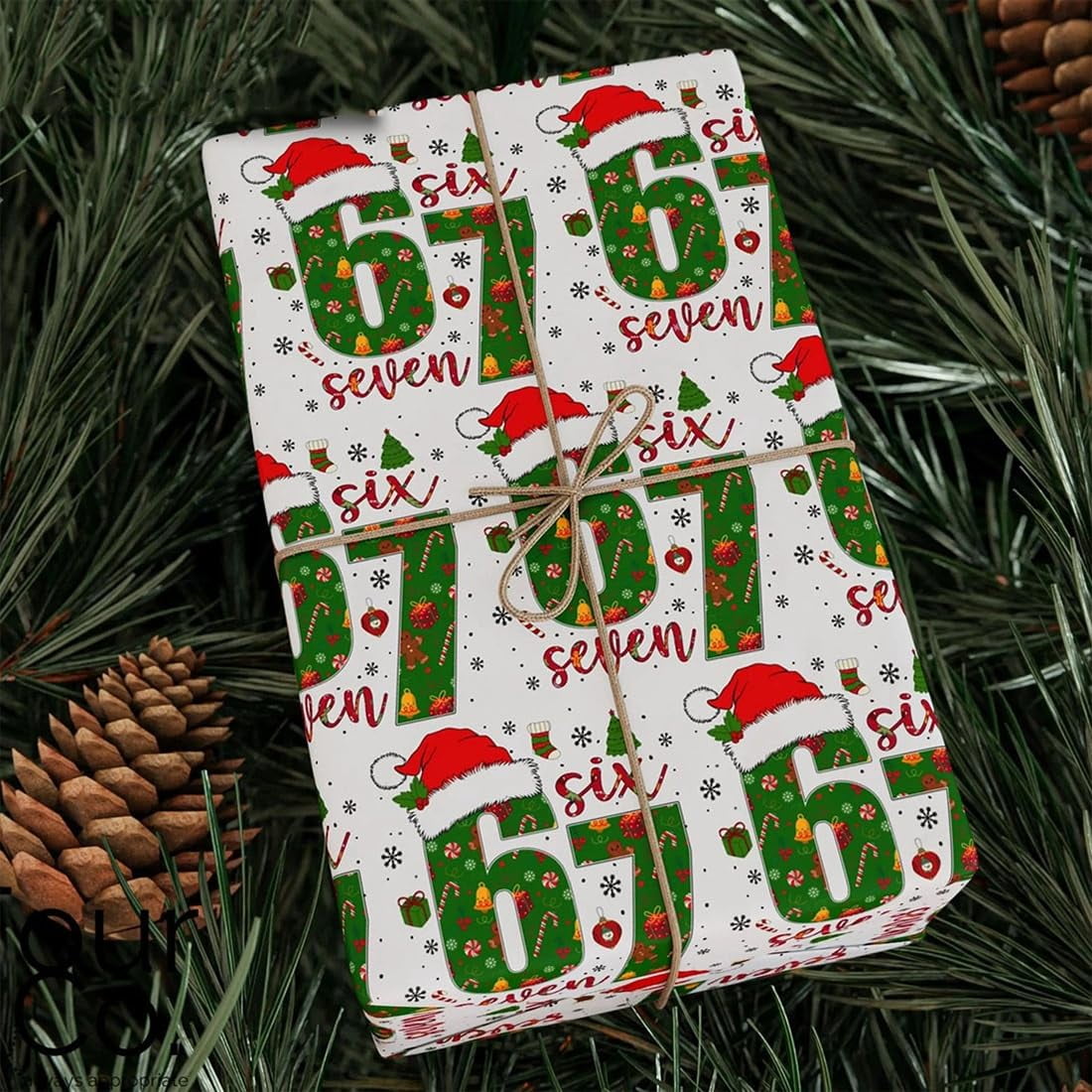 67 Christmas Wrapping Paper, 6 7 meme Wrapping Paper, 67 Meme Funny ...