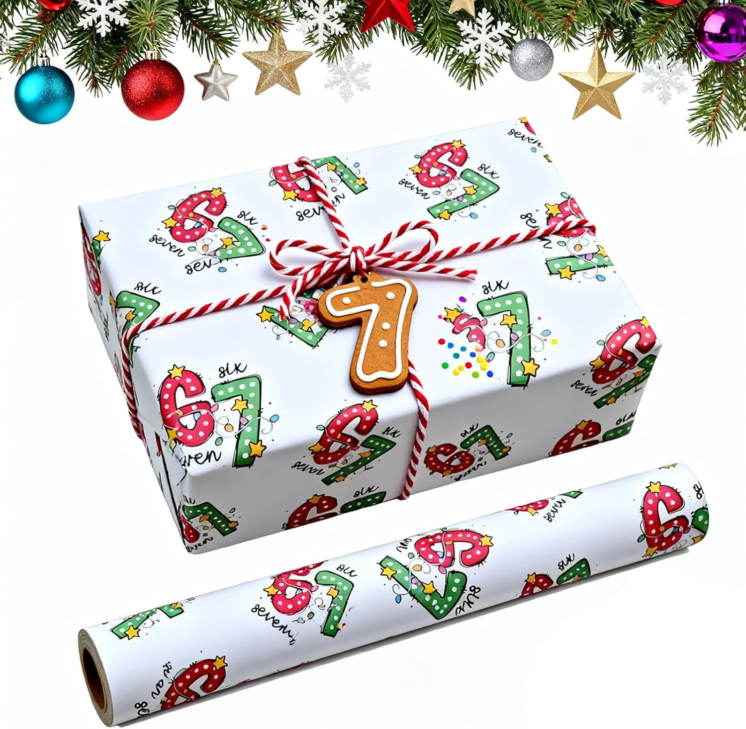 67 Christmas Wrapping Paper, 67 Meme Christmas Gift Wrap, Gift Wrap for ...