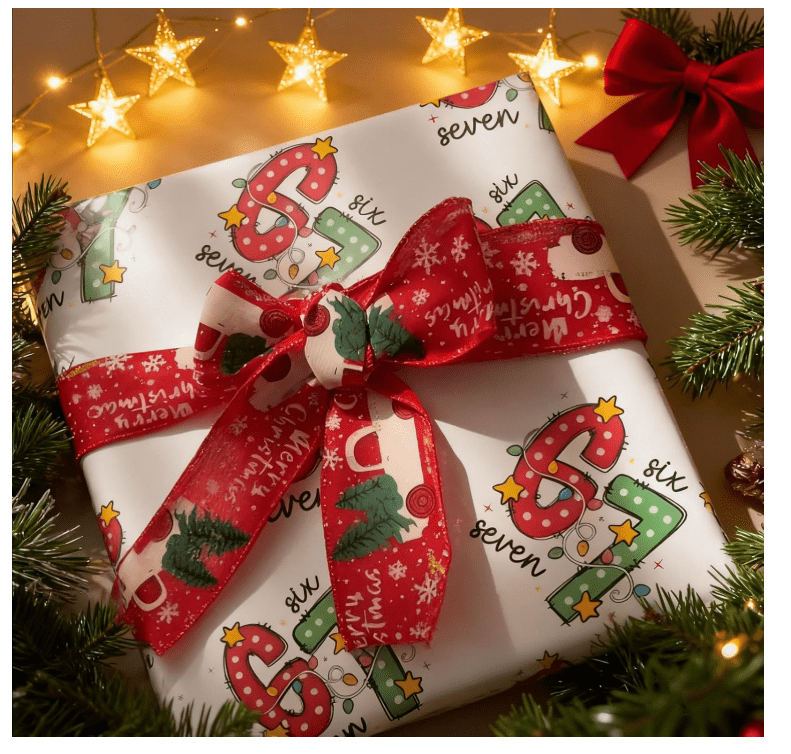 67 Christmas Wrapping Paper, Funny 6 7 Meme Gift Wrapping Paper ...