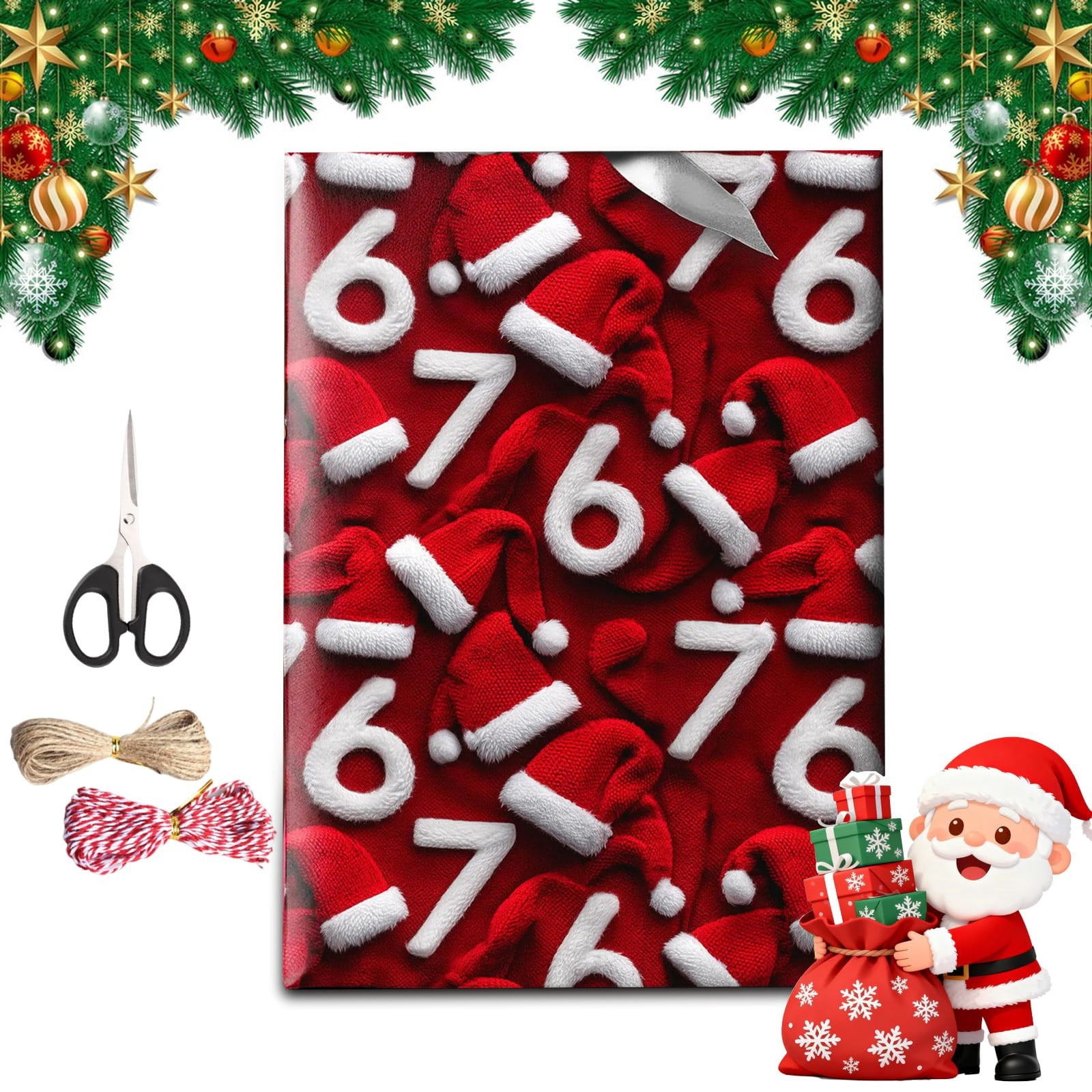 67 Christmas Wrapping Paper, Funny 6 7 Meme Gift Wrapping Paper ...