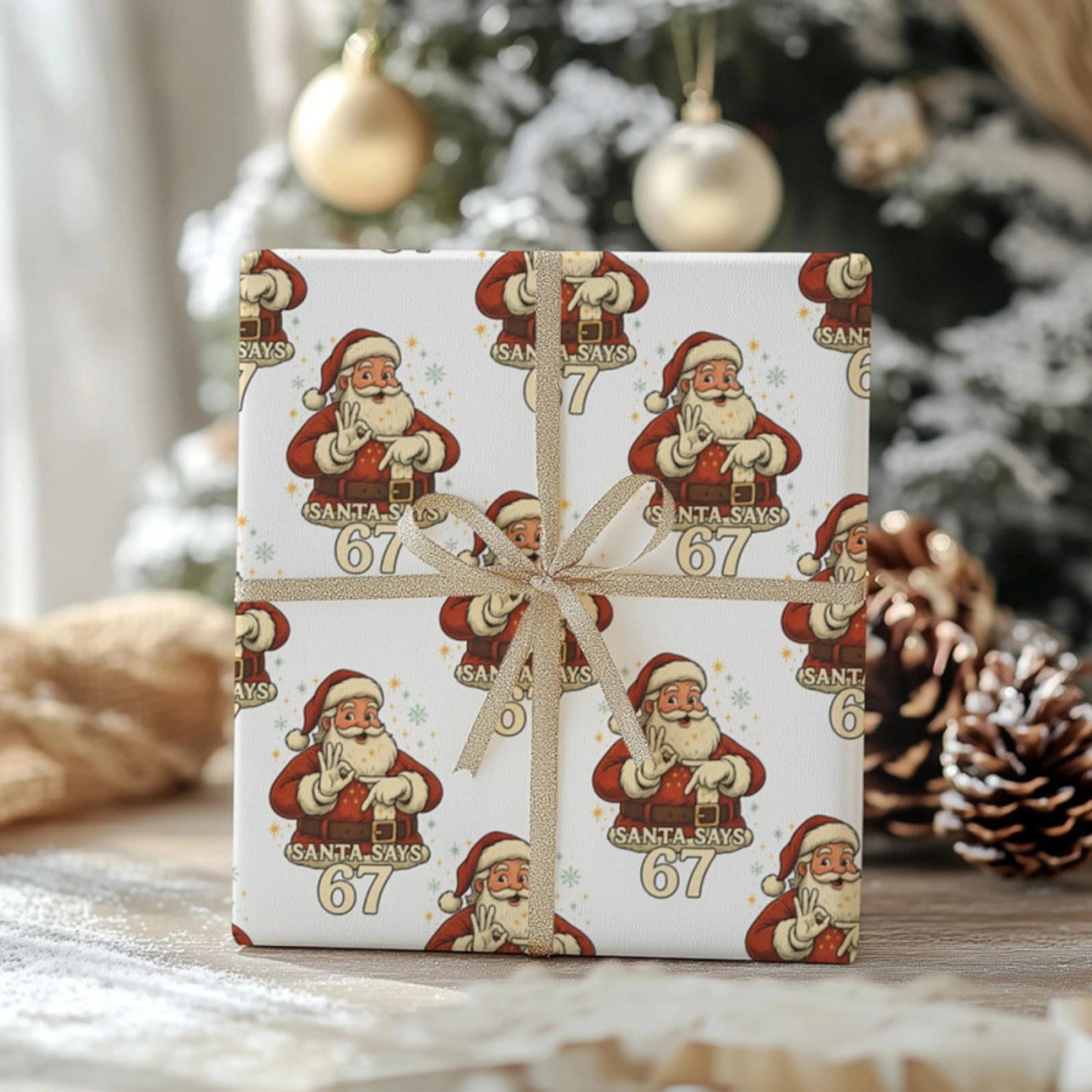 67 Christmas Wrapping Paper, Funny 6 7 Meme Wrapping Paper Roll ...