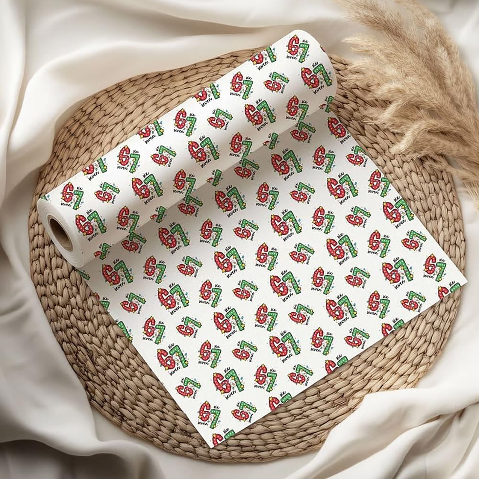 67 Christmas Wrapping Paper, Meme Gift Wrap for Christmas, Unique Six ...