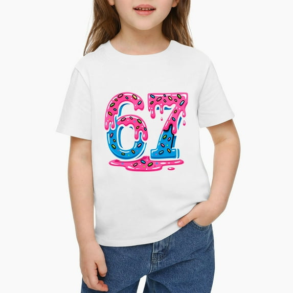 67 Colorful Dripping Novelty Graphic T-Shirt Casual Style With 100% ...