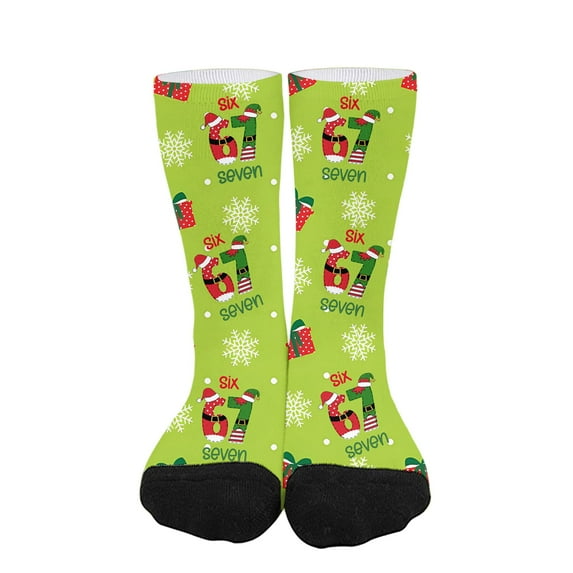 67 Crew Socks for Women, 6 7 Meme Novelty Six Seven Graphic Xmas Funny ...