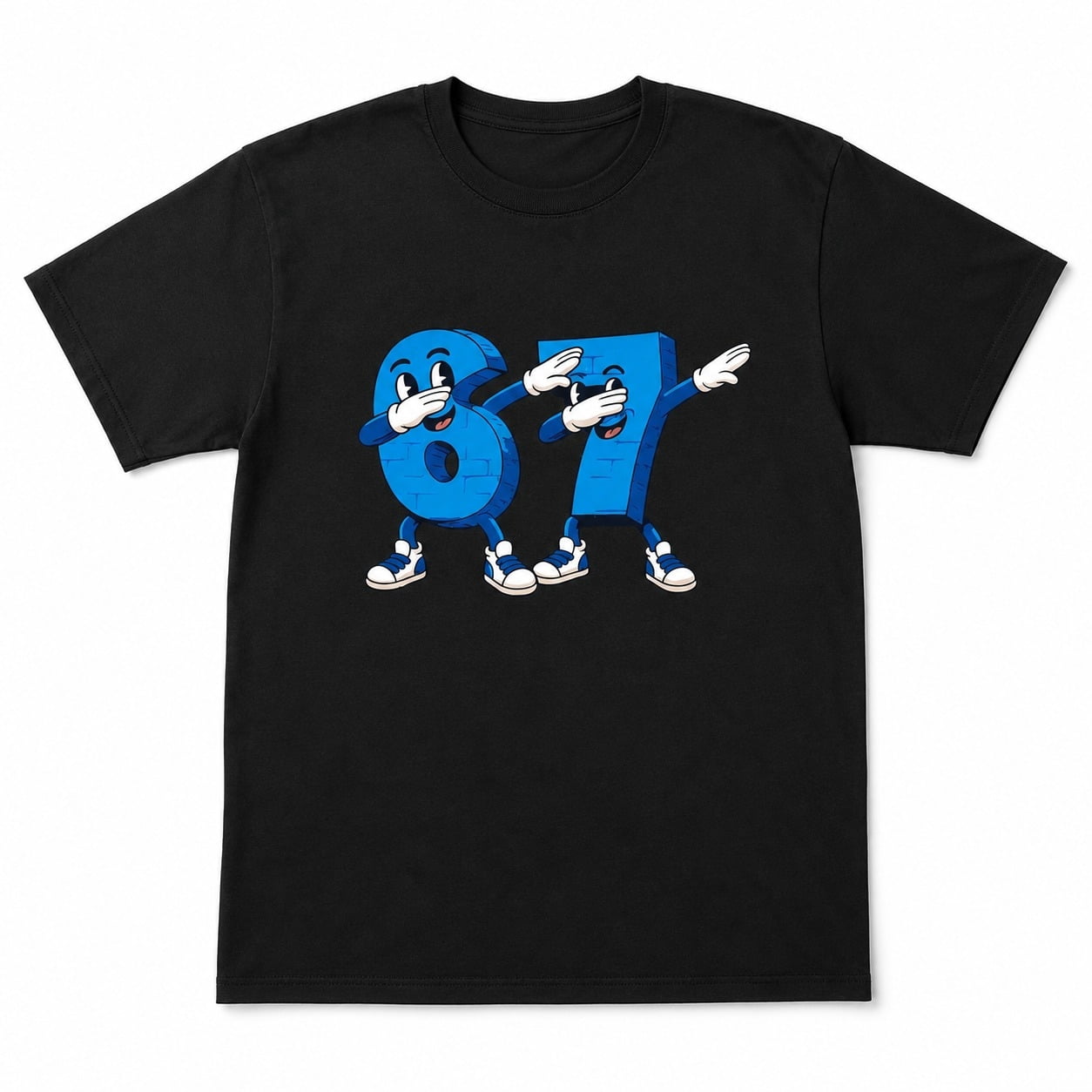 67 Dabbing Number Graphic T-Shirt – Funny Dab Pose Cartoon Tee, Unisex ...