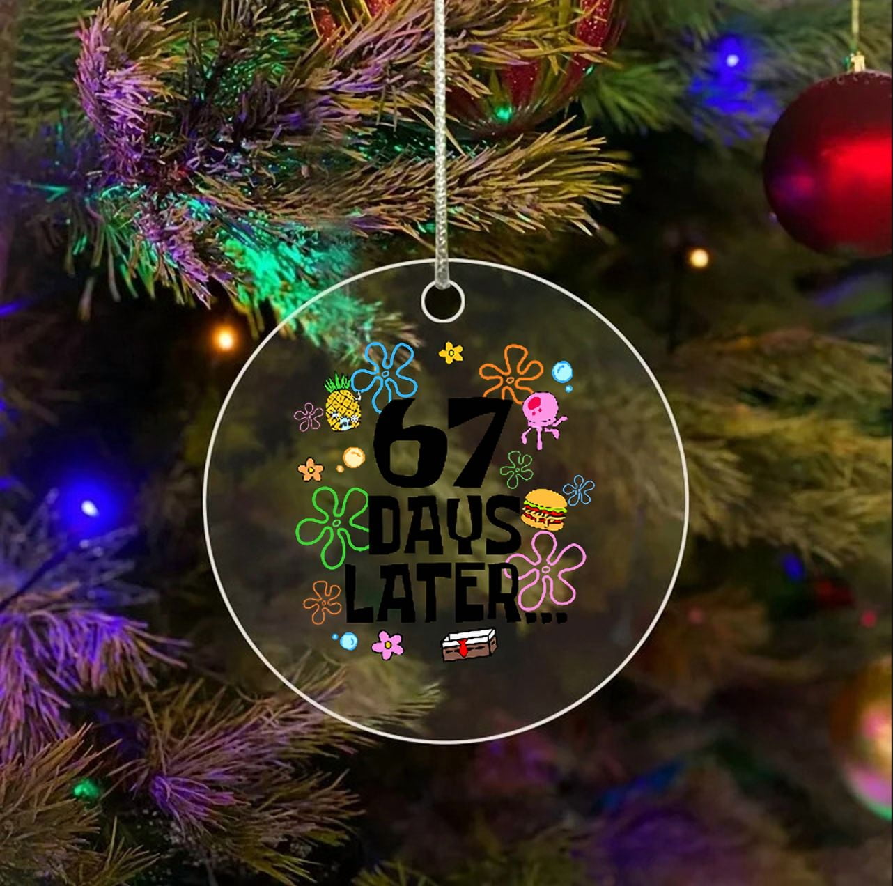 67 Days Later 67Th Day Of School Teacher Six Seven 6 7 Ornament, Home ...