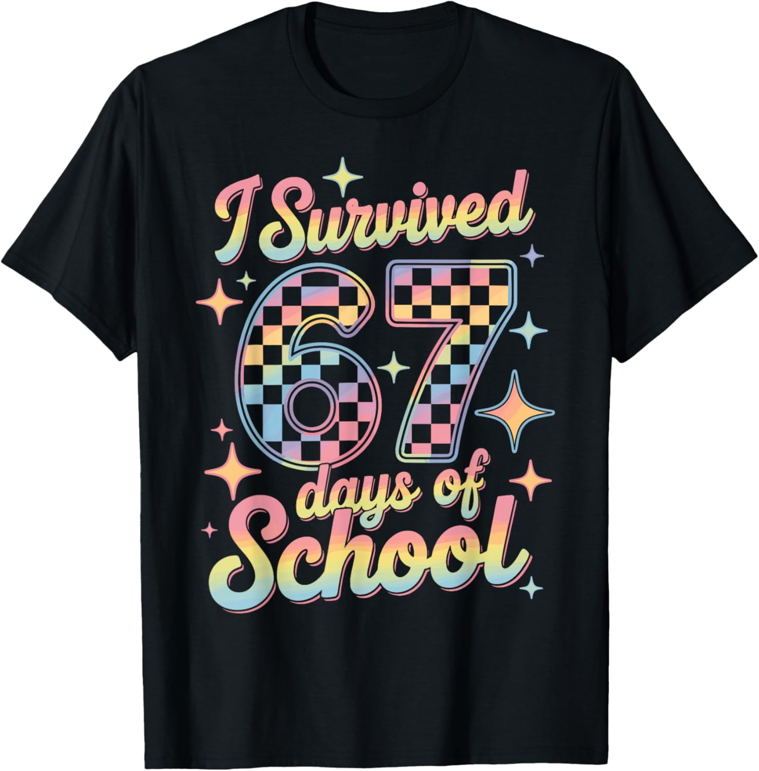 67 Days of School Funny Six Seven Meme Adult T-shirt - Walmart.com