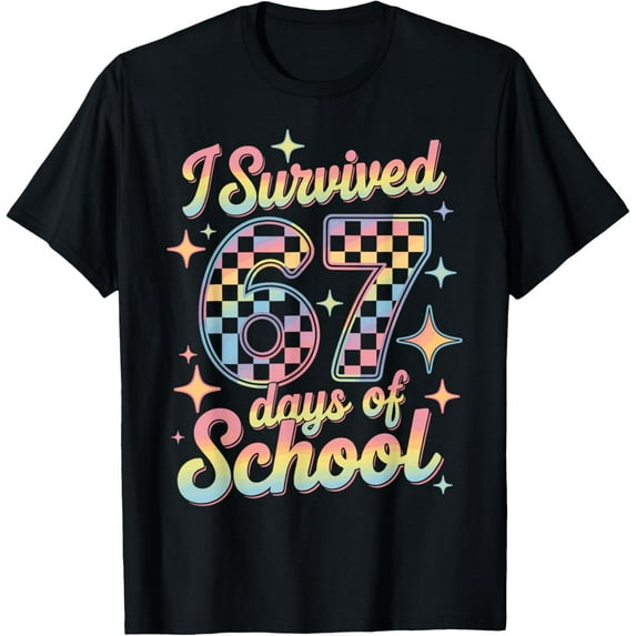 67 Days of School Funny Six Seven Meme Adult T-shirt - Walmart.com