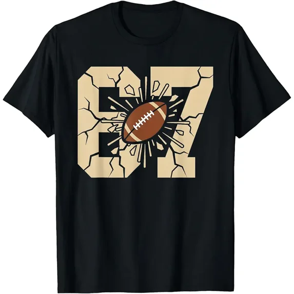 67 Football Six Seven 6 7 Meme - Funny 6-7 Drip American T-Shirt ...