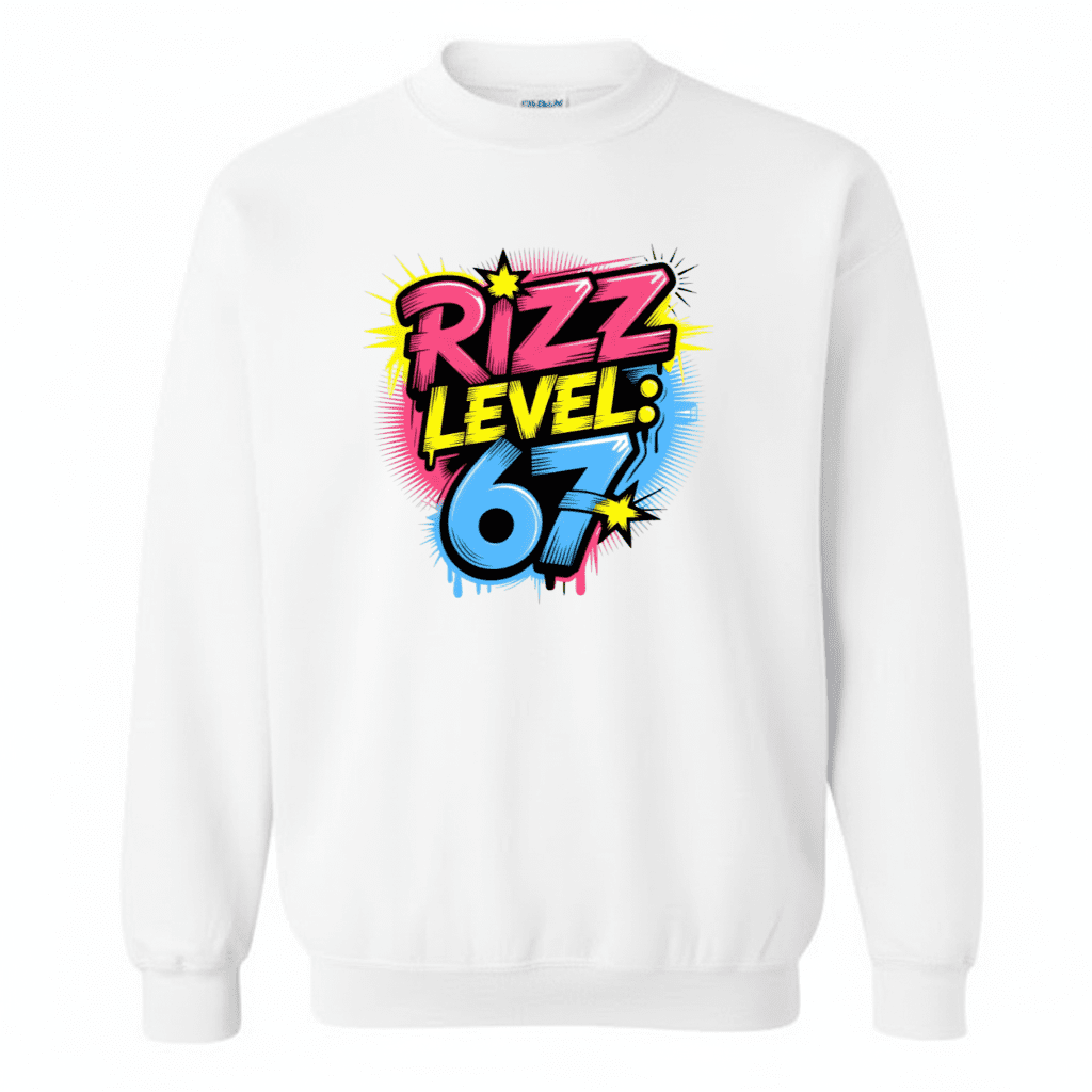 67 Graffiti Rizz Gen Alpha Humor Street Art Trend Design Sweatshirt up ...