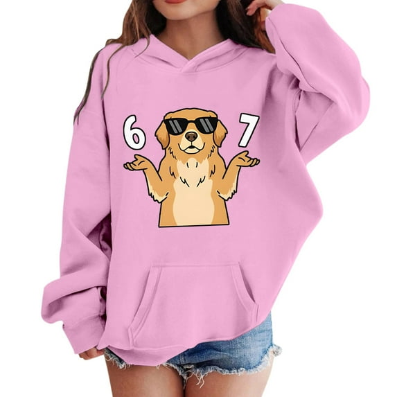 67 Graphic Hooded Sweatshirt with Pocket, Everyday Cozy Pullover ...