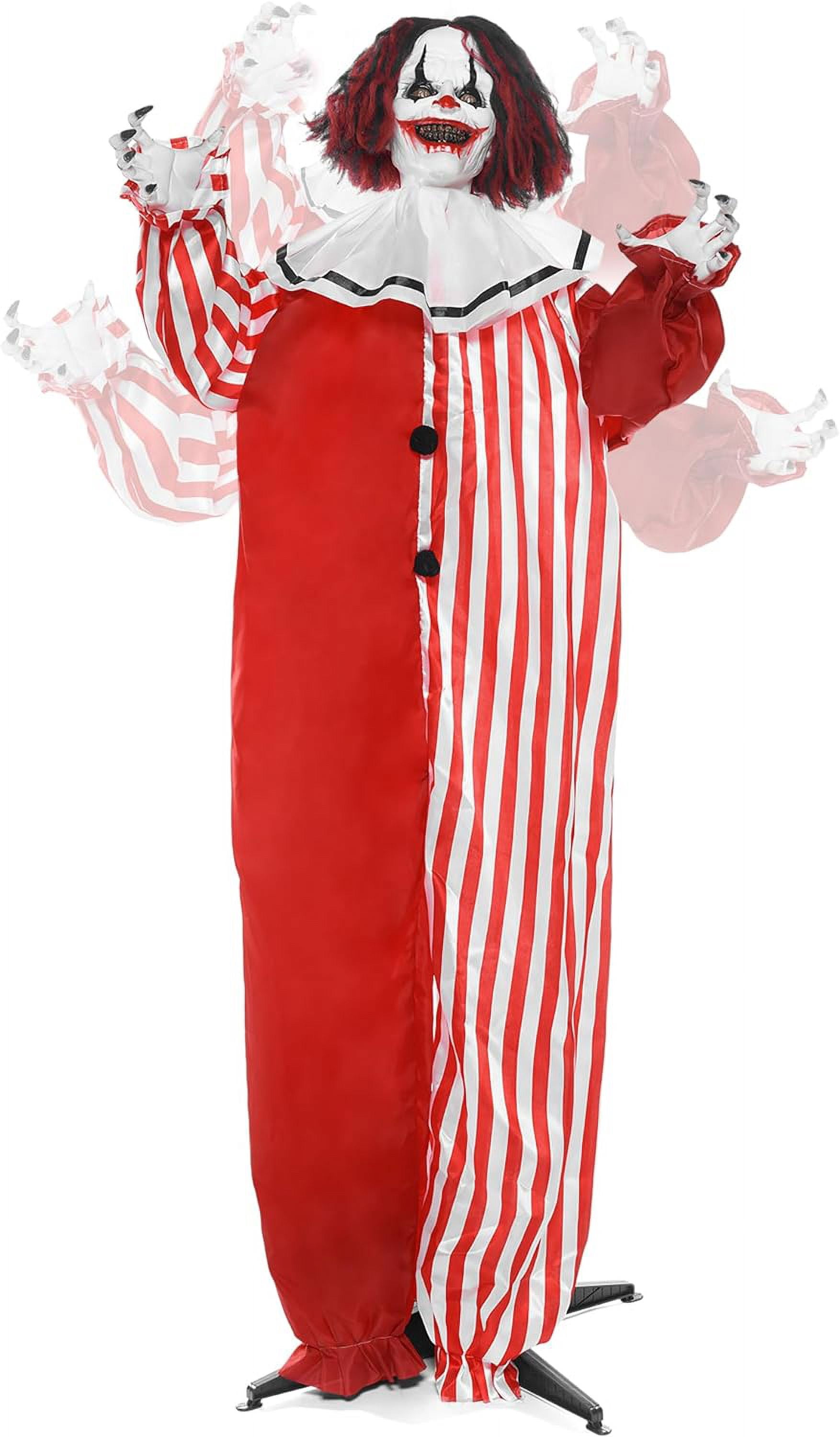 67" Halloween Decorations Outdoor, Scary Animatronics Clown Decor ...