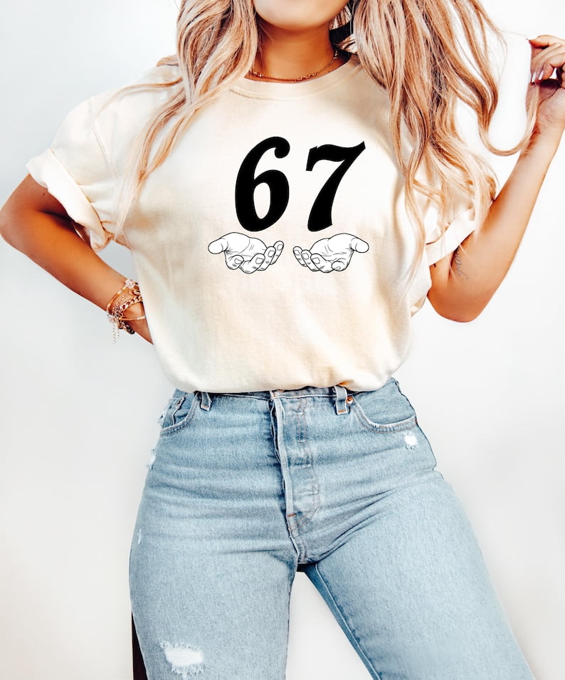 67 Hand Sweatshirt, Six Seven Sweater, Generation Alpha Tee, Trendy 67 ...