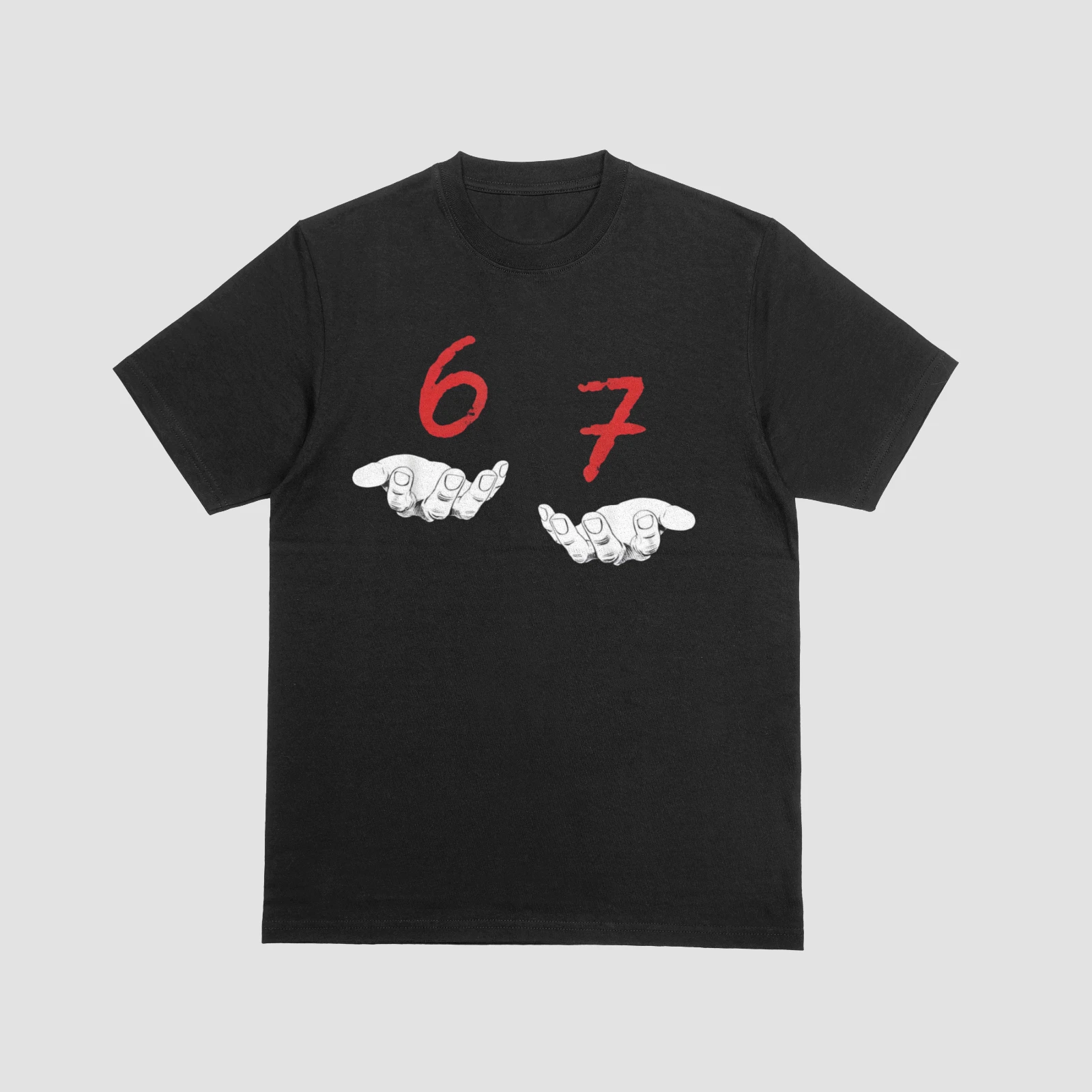 67 Hands Meme Shirt Minimalist Funny Number Graphic T-Shirt - Walmart.com