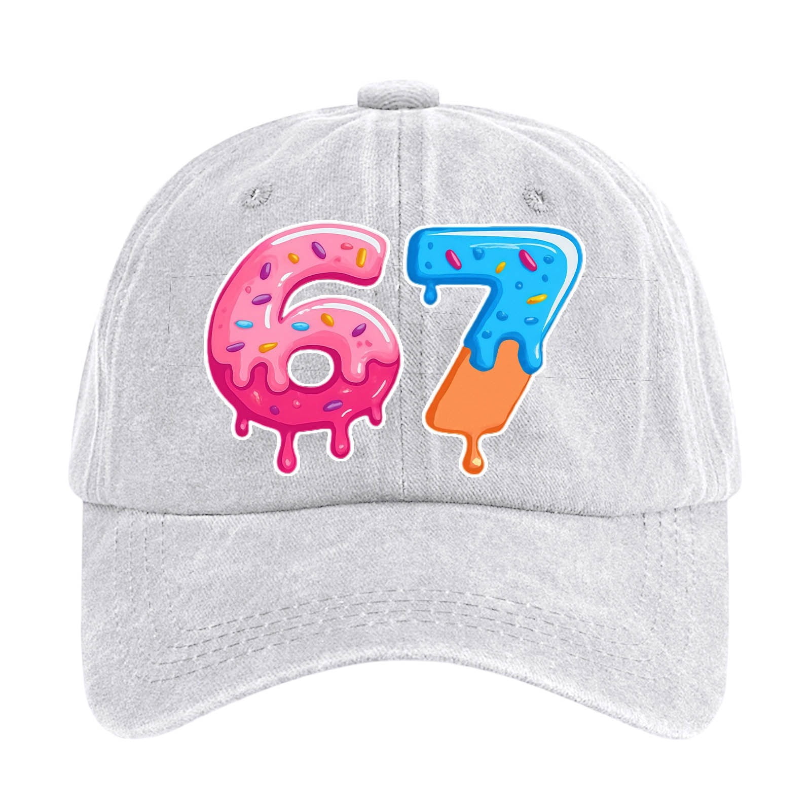 67 Hat for Men Women, 6 7 Baseball Cap Funny Six Seven Embroidered ...