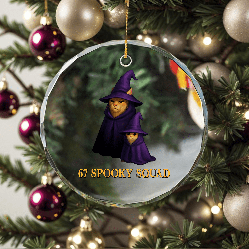 67 Haunted Spooky - Six Seven Wizard Cat Ornament, Home Decor, Crystal ...