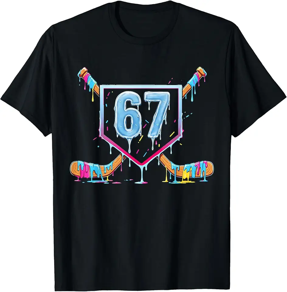 67 Hockey Drip Meme Number Graphic Design T-Shirt - Walmart.com