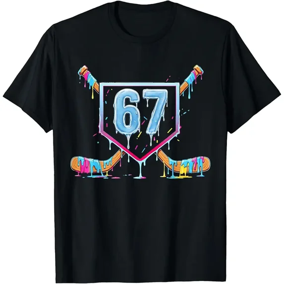 67 Hockey Drip Meme Number Graphic Design T-Shirt - Walmart.com