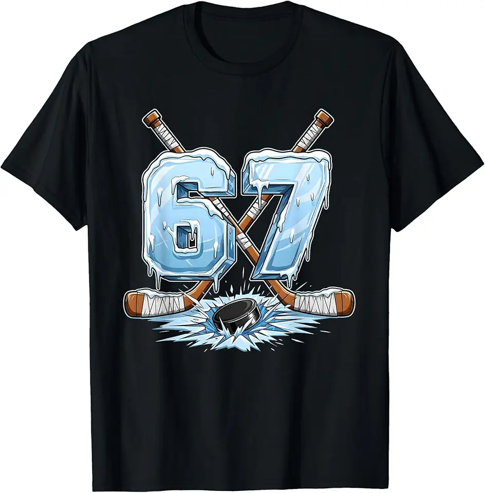 67 Hockey Drip Number Funny Meme Style Boys Graphics T-Shirt - Walmart.com
