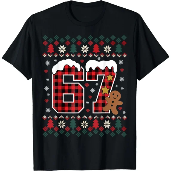 67 Holiday Pajamas Brainrot Meme Six Seven Kids Adults Festive Retro ...