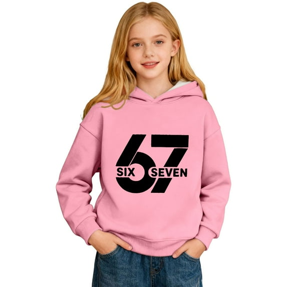 67 Hoodie 6 7 Meme Six Seven Hooded Sweatshirt Long Sleeve Pullover ...