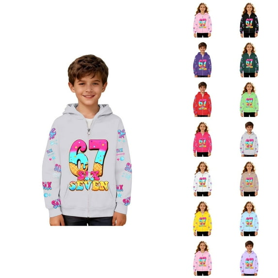 67 Hoodie for Boys Girls Six Seven Ice Cream Drip Cool Meme Hoodie ...