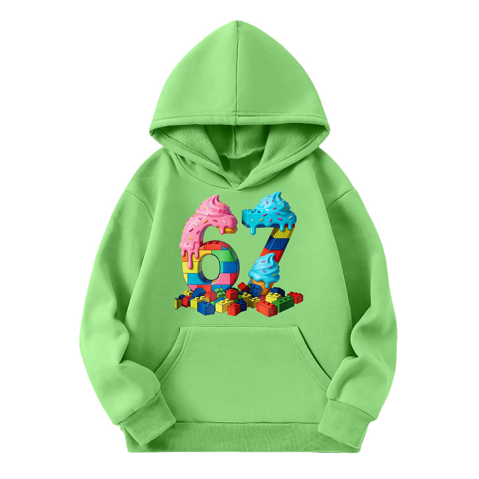 67 Hoodie For Teen Girls Six Seven 6 7 Meme Number Ice Cream Drip Print ...