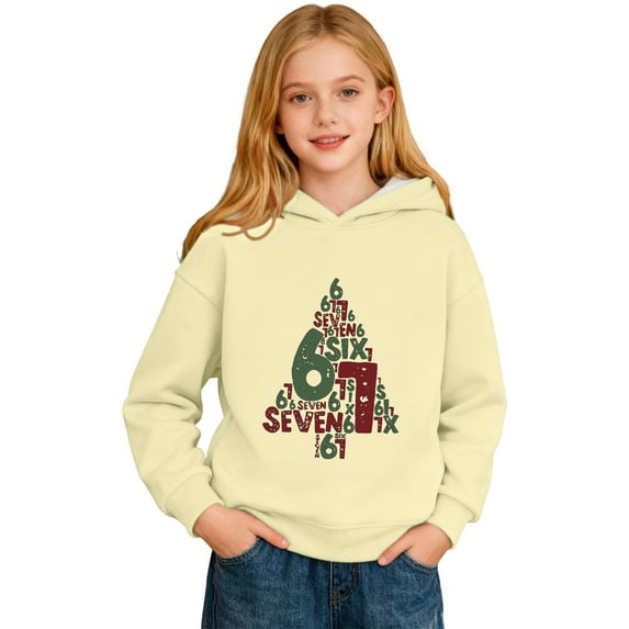 67 Hoodie Girls 67 Meme Merch Long Sleeve Sweater Loose Cartoon Outfits ...