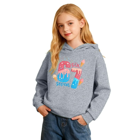 67 Hoodie Kids 6 7 Number Preppy Hooded Sweatshirts Comfortable ...