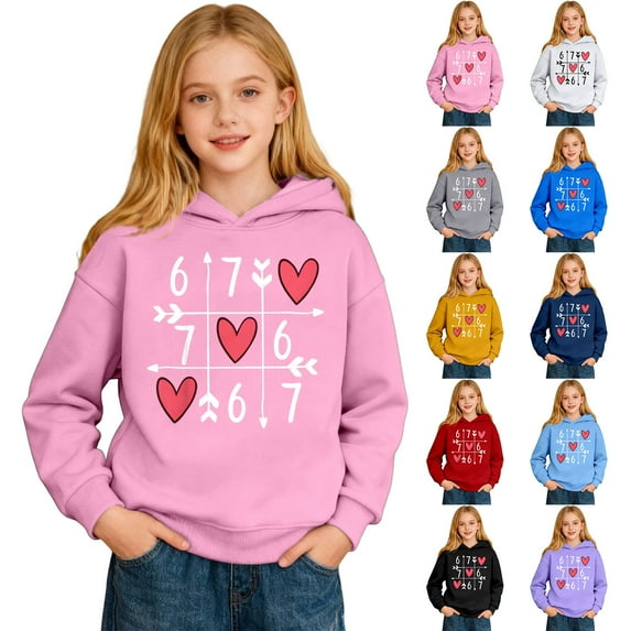 67 Hoodie Kids Six Seven Meme Christmas Sweatshirt Casual Long Sleeve ...