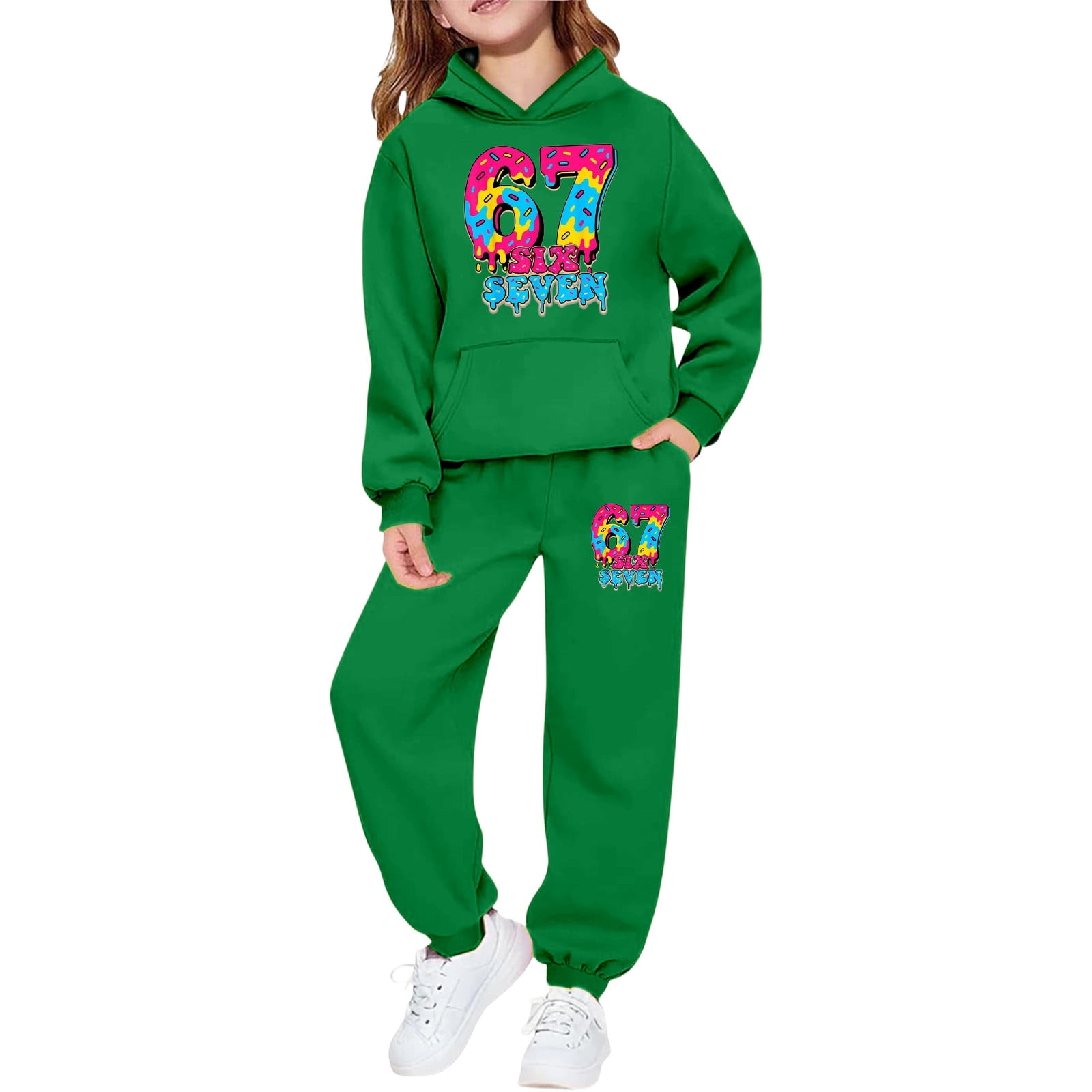 67 Hoodie Kids Six Seven Meme Shirts Sweatshirt and Pants Set Boys ...