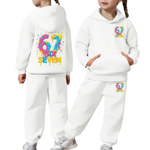67 Hoodie Kids Six Seven Meme Shirts Sweatshirt and Pants Set Boys ...