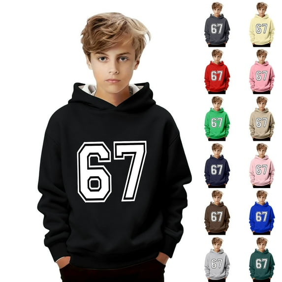 67 Hoodie Six Seven Cool Meme Funny Number Pullover Hoodie Comfy ...