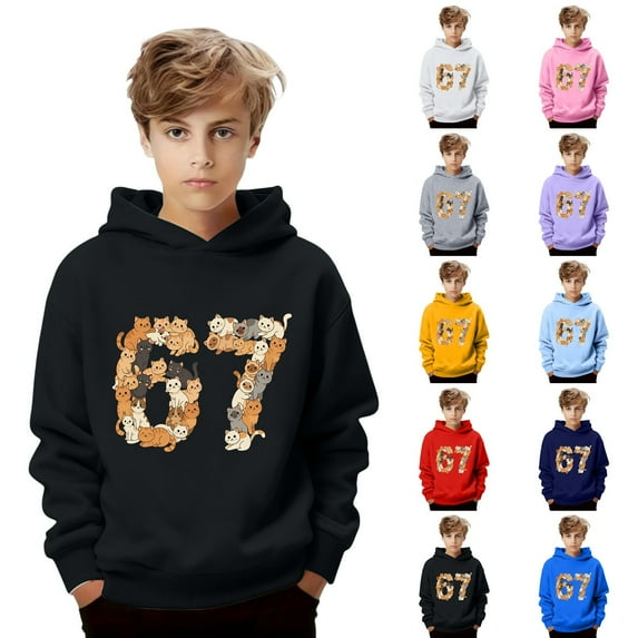 67 Hoodie Six Seven Cool Meme Funny Number Pullover Hoodie Fashion ...