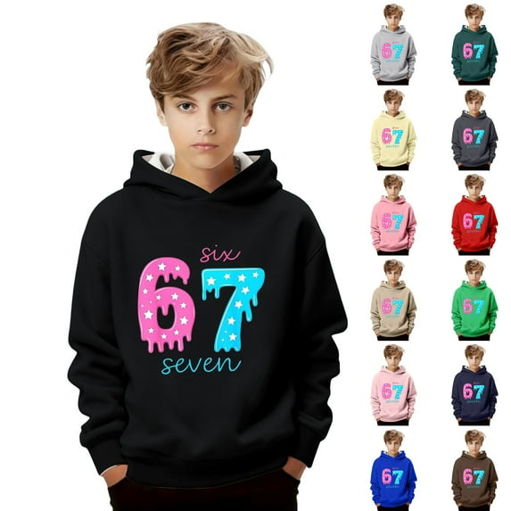 67 Hoodie Six Seven Cool Meme Funny Number Pullover Hoodie Fashion ...
