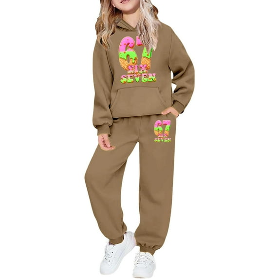 67 Hoodie and Pants Set 6 7 Meme Sweatsuit 2Pcs Clothes Sets Six Seven ...
