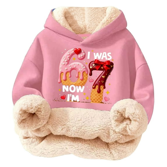 67 Hoodie for Boys Girls 6 7 Creams Drips Graphic Pullover Fall Winter ...
