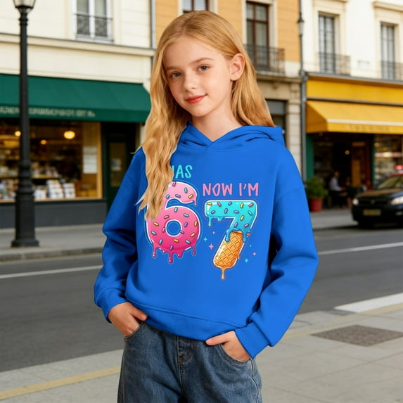 67 Hoodie for Boys Girls Funny 67 Meme Design Graphic Hoodies (Blue 5 ...