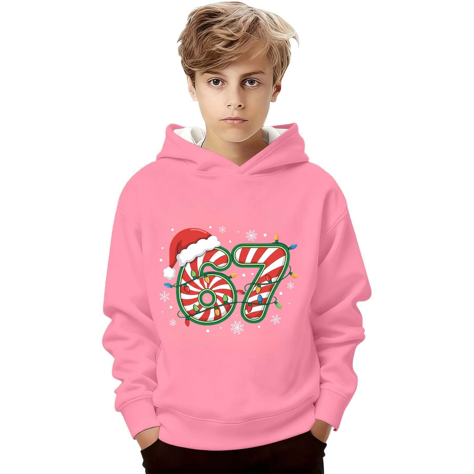 67 Hoodie for Boys Girls Funny Six Seven Meme Design 6 7 Christmas ...