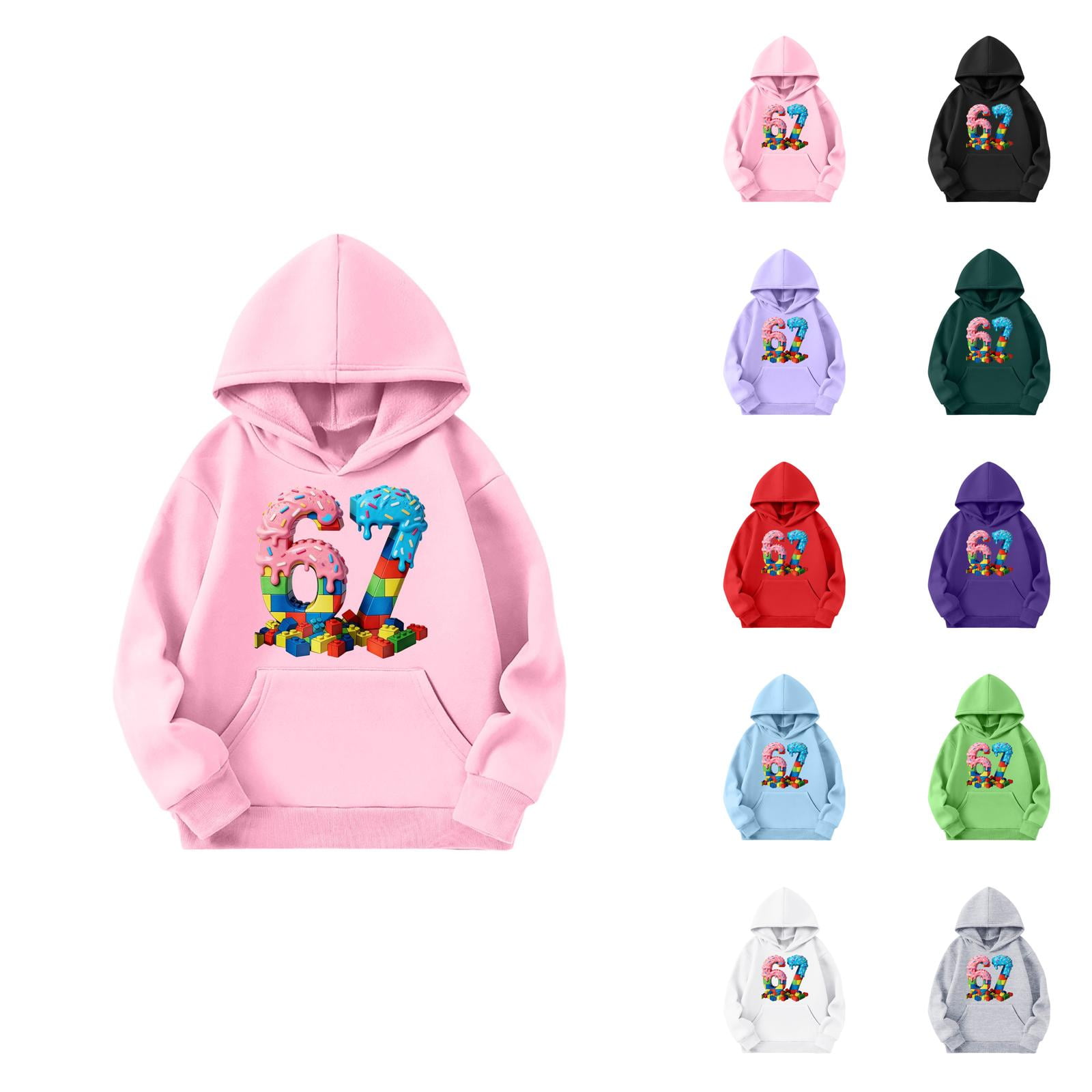 67 Hoodie for Girls Six Seven Ice Cream Drip Cool Meme Hoodie Cartoon ...
