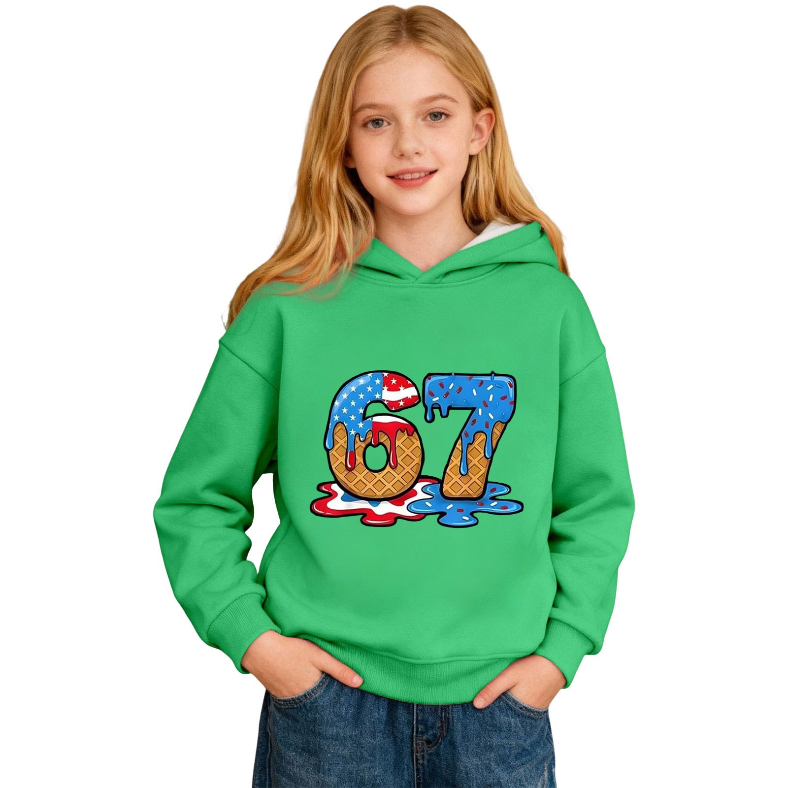 67 Hoodies for Kids 6 7 Number Shirts for Teen Hoodies Long Sleeve ...
