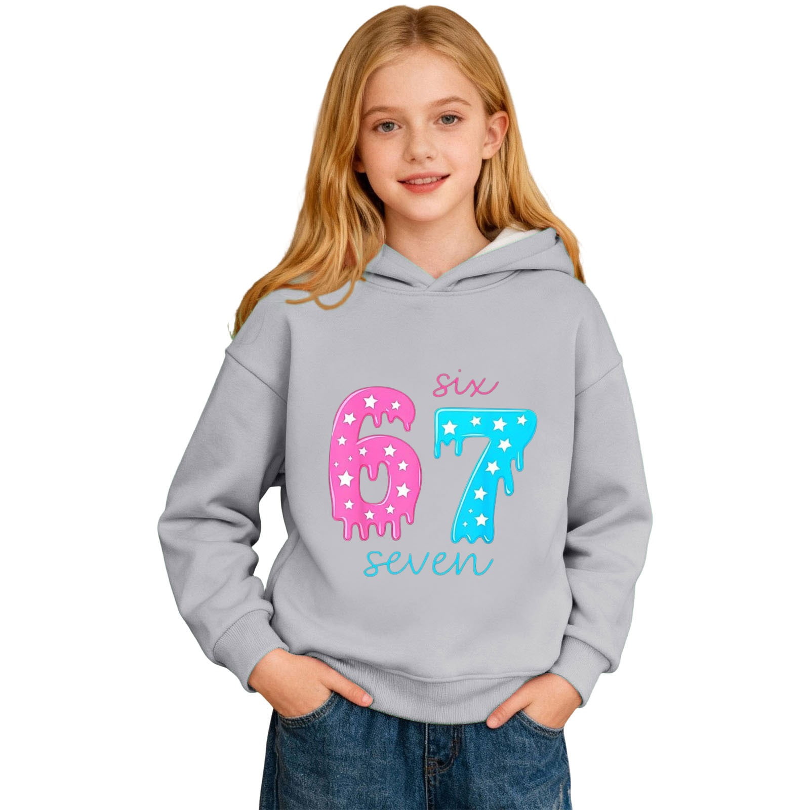 67 Hoodies for Kids 67 Ice Cream Drip Meme Long Sleeve Sweater ...