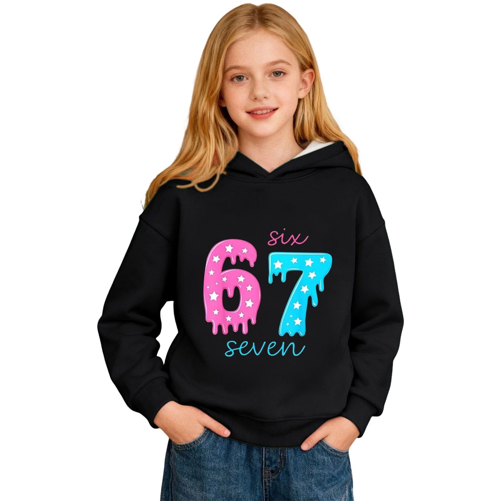 67 Hoodies for Kids Fashion 67 Ice Cream Graphic Preppy Hooded ...