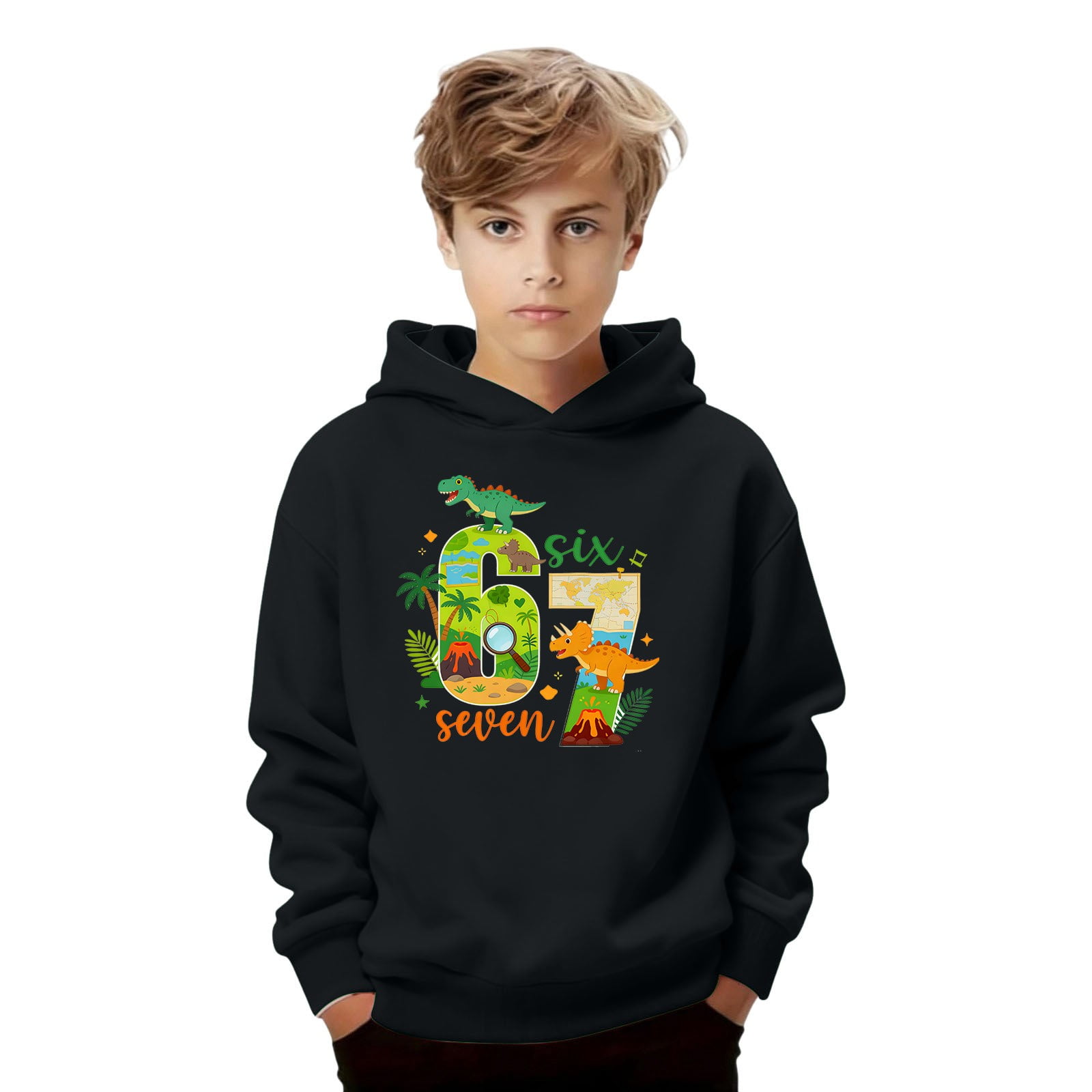 67 Hoodies Meme Kids 6 7 Number Preppy Clothes Loose Casual Outfits ...