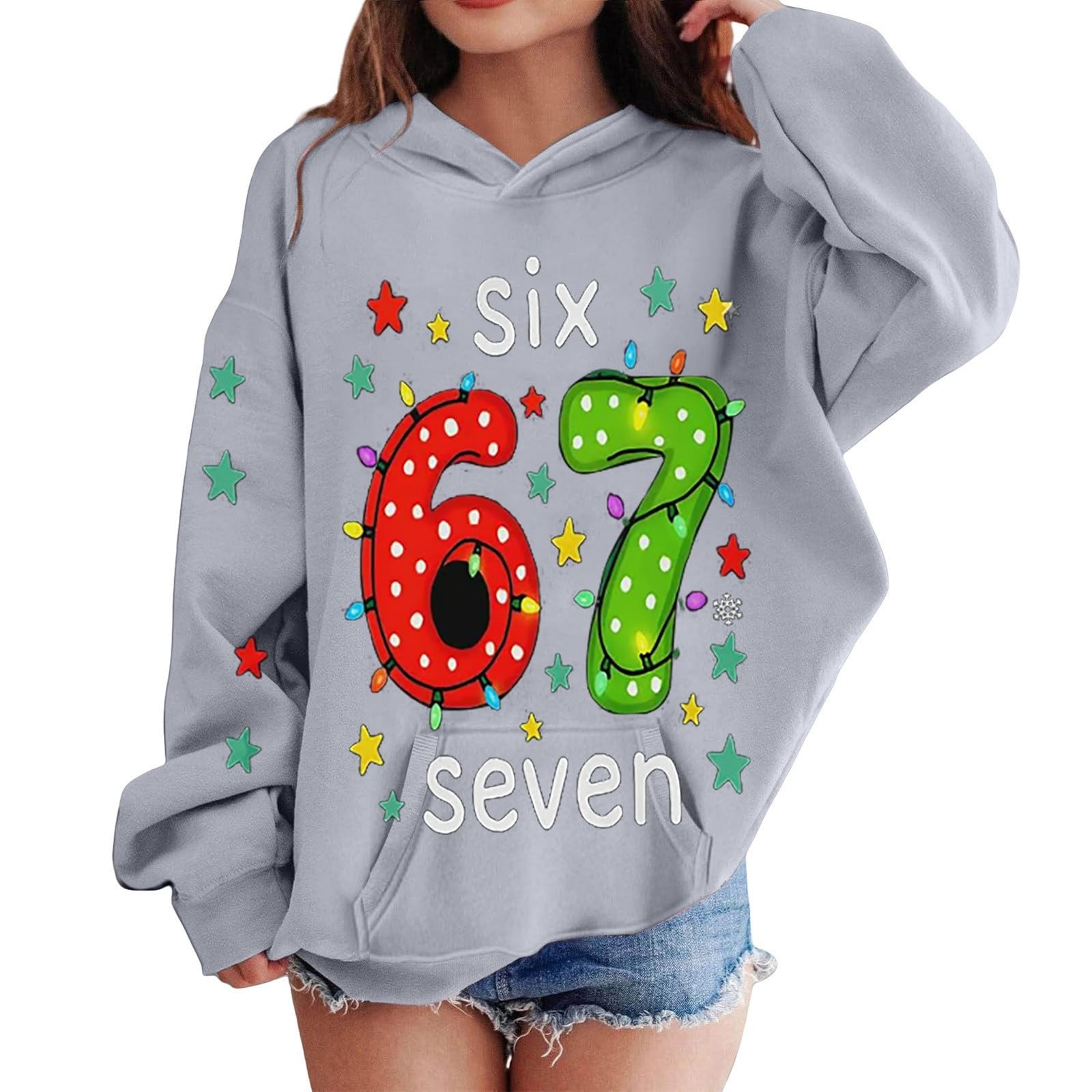67 Hoodies Meme Kids 67 Meme Design Preppy Clothes Loose Casual Outfits ...