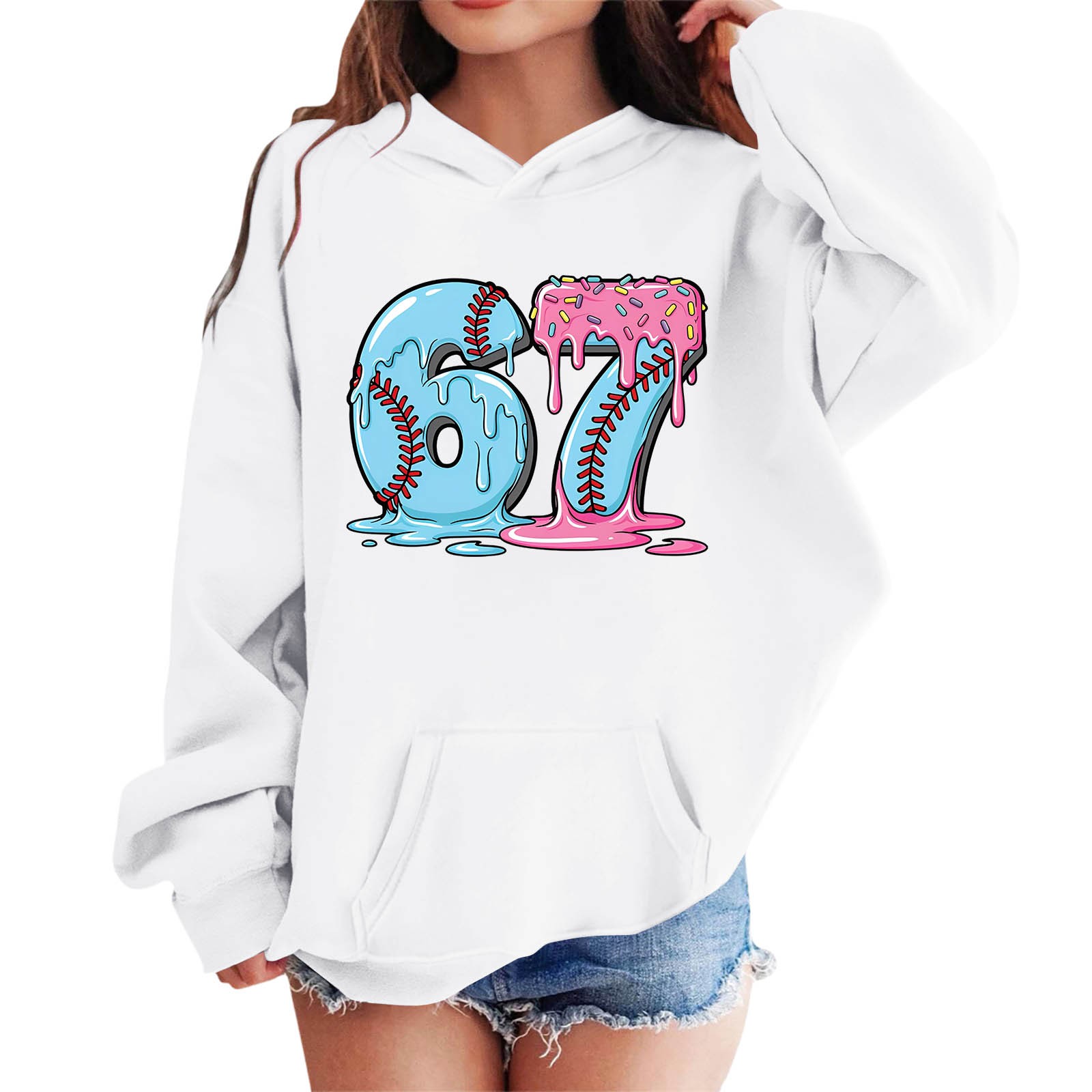 67 Hoodies Meme Kids Fashion 67 Ice Cream Graphic Shirts for Teen ...